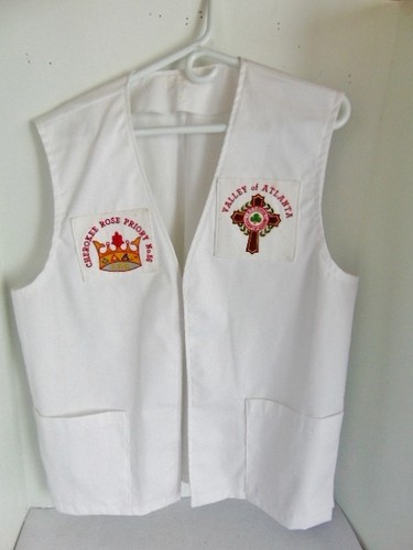 MASONIC RARE SPECIAL MADE VEST WITH KCCH & KYCH EMBROIDERED EMBLEMS ...