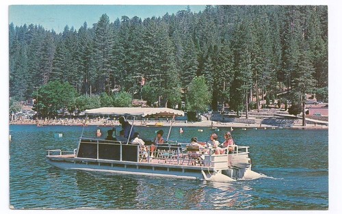 Lake Gregory California CA Postcard Pontoon Boat | eBay