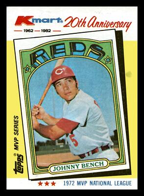 1982 Topps Kmart 20th Anniversary Johnny Bench HOF #22 NM-MINT | eBay
