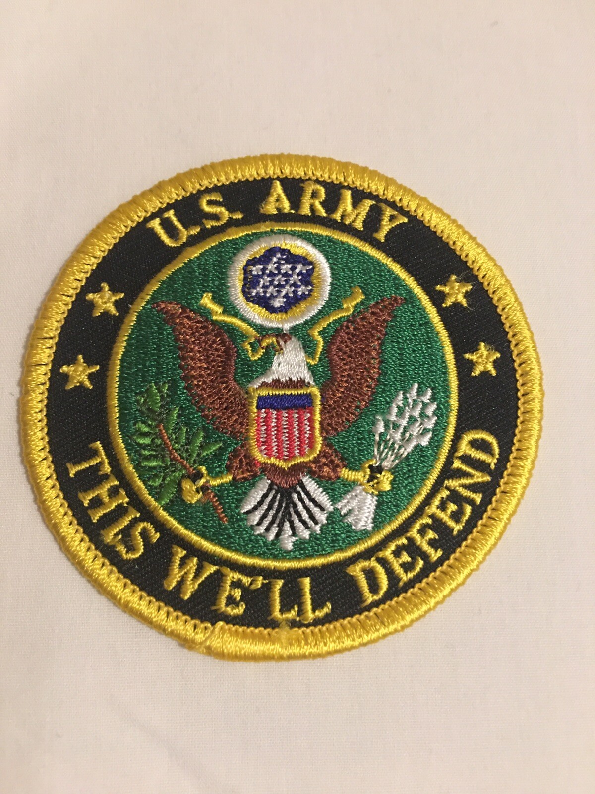 US ARMY THIS WE'LL DEFEND LOGO SEAL HAT PATCH USA PIN UP CAVALRY ARMOR ...