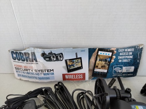 Cobra 4 Channel Wireless Security System, Black - 63842 for sale online ...