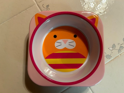 EUC Skip Hop Cat Kid's Bowl and Fork Pink | eBay