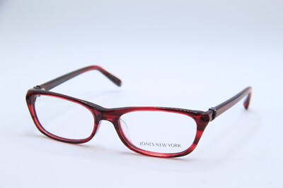NEW JONES NEW YORK J758 BURGUNDY HORN AUTHENTIC FRAMES EYEGLASSES 53-16 ...