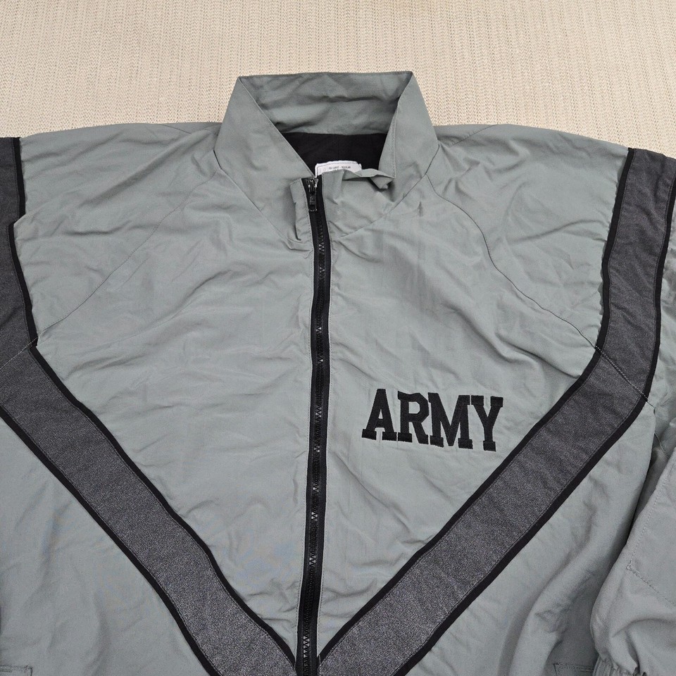 US Army IPFU Jacket Mens 2XL XXL Gray Reflective Full Zip Training ...