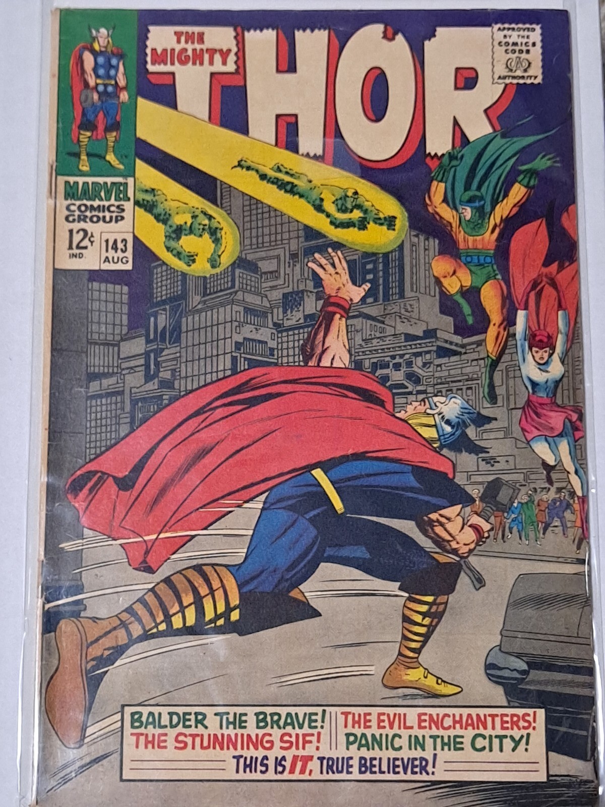 Mighty Thor #143 - Fn 5.5, 1967 Jack Kirby Stan Lee 1ST APP OF ...