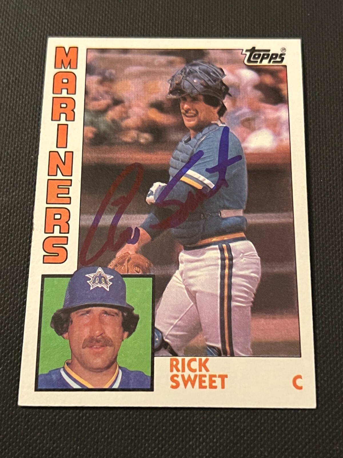 Rick Sweet Signed 1984 Topps Card Auto Seattle Mariners Autograph ...