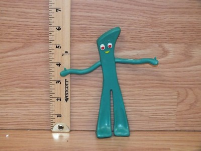 Genuine Jesco 6" (Inch) Green Gumby Movable Rubber Kids Toy Only **READ ...