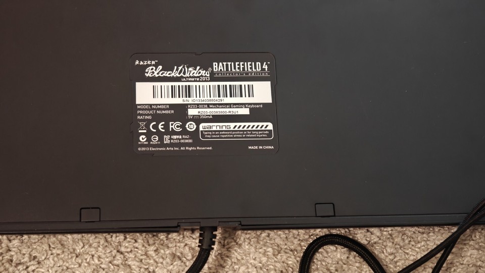 Razer battlefield 4 collectors edition blackwidow ultimate mechanical ...