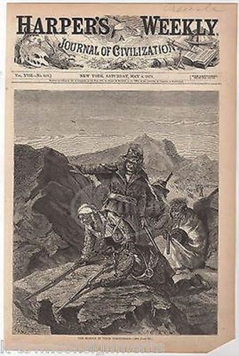 Southern California Modoc Indians Stronghold Antique Engraving Art ...