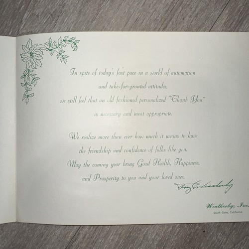 Vintage Roy Weatherby Rifles Christmas Card Showing Trophy Room Of Bill ...