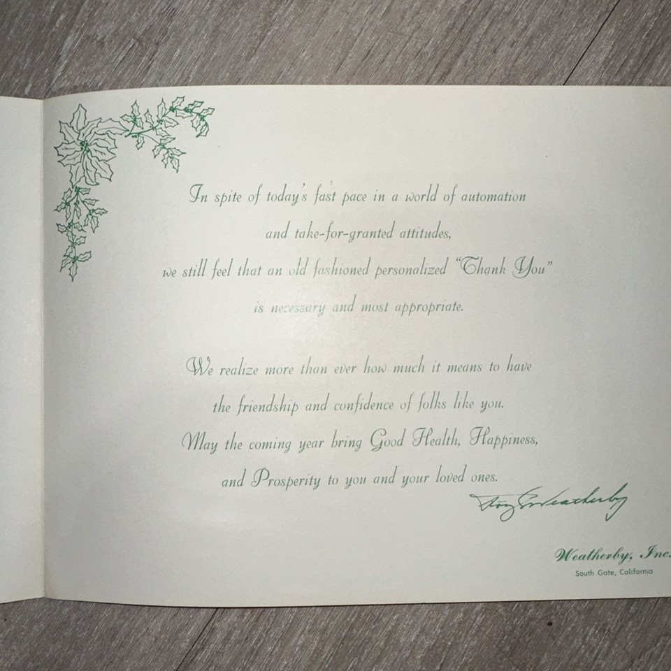 Vintage Roy Weatherby Rifles Christmas Card Showing Trophy Room Of Bill ...