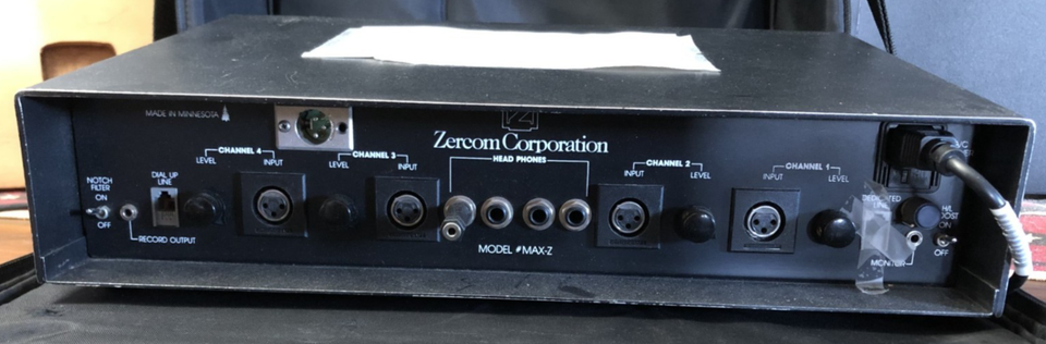 Zercom Max Z Professional Broadcast Equipment W/Power & Phone Cords ...