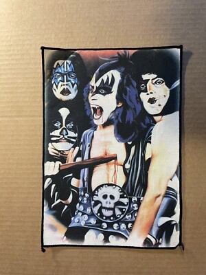 KISS - Vintage Back Patch 1970-80’s Aucoin Era. very scarce one . | eBay