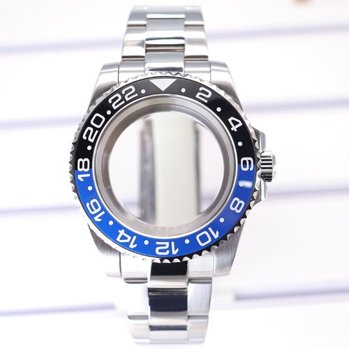 40mm Modified GMT watch case strap Sapphire Glass stainless steel ...