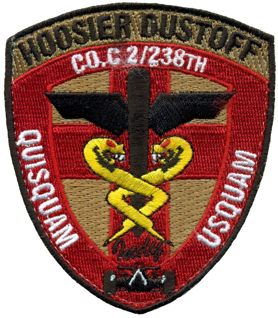 US ARMY C Co 2-238 AVIATION REGIMENT HOOSIER DUSTOFF PATCH | eBay