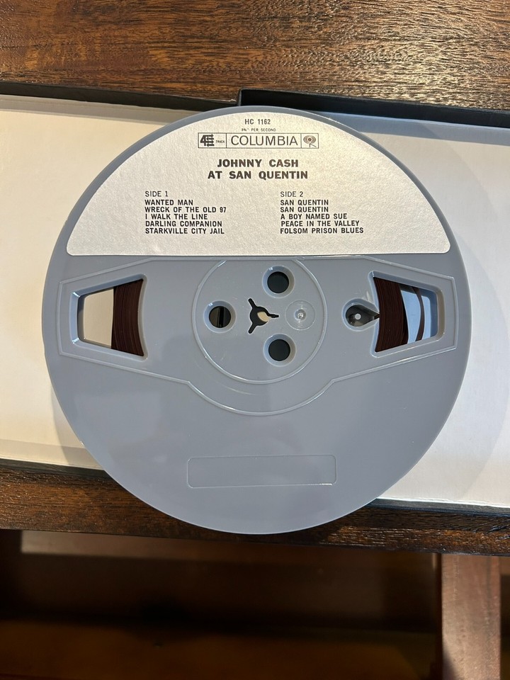 Johnny Cash At San Quentin, Reel-to-reel tape; Columbia HC 1162, 3-3/4 ...