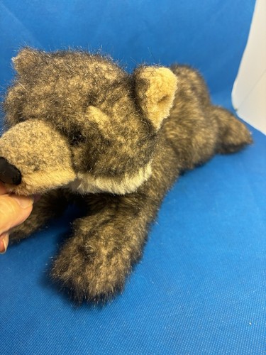 Rainforest Cafe Wolf Plush Gray Laying Husky Dog Stuffed Animal Toy ...