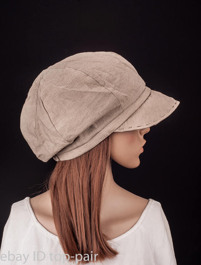 M487 Beige Fashion Cute Side Bow Lady Women Summer Cotton Sun Hat ...