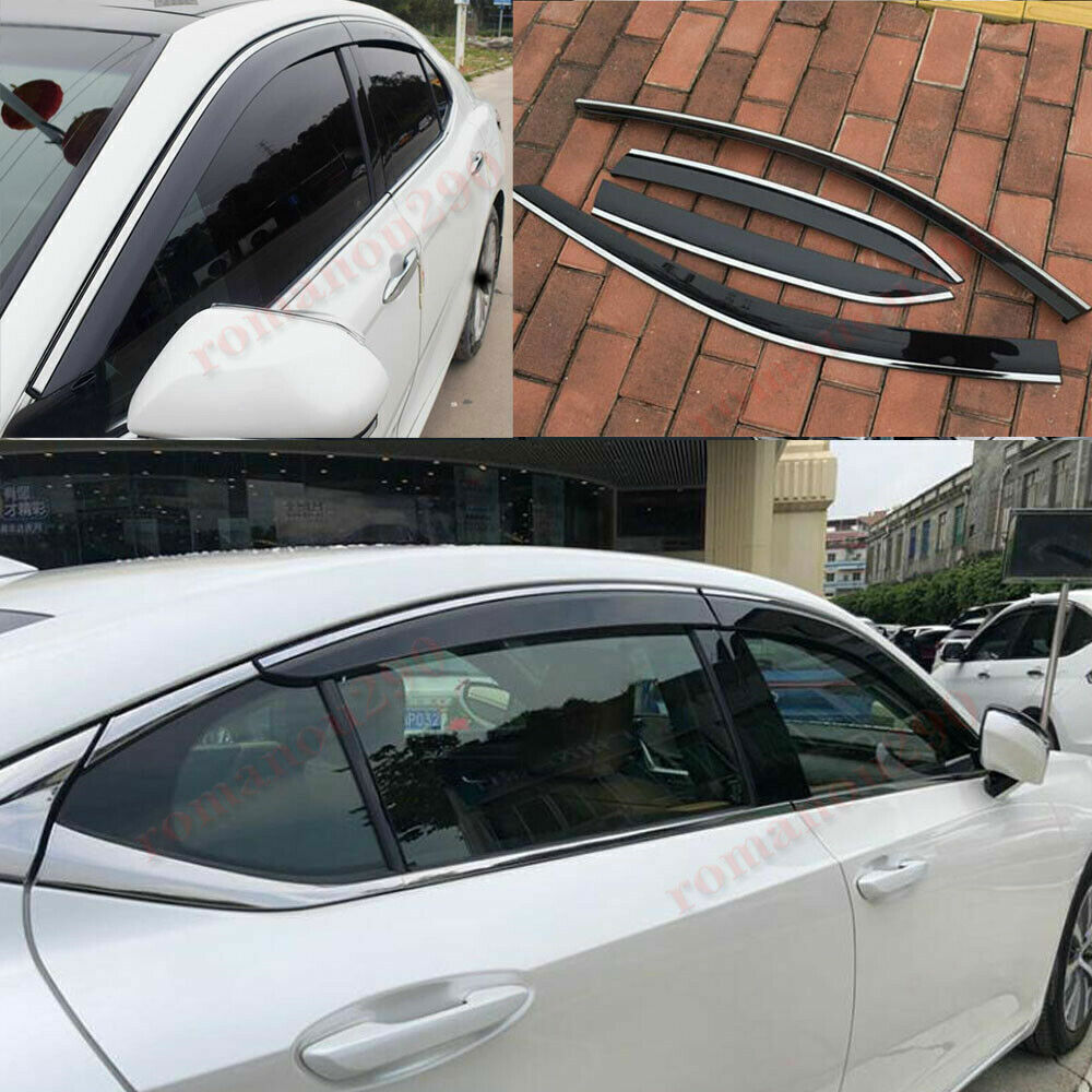 For Lexus ES250 300h 2019-2024 Smoke Window Visors Sun Rain Guards Vent ...