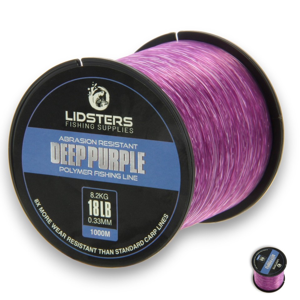 Lidsters 1000M DEEP PURPLE Polymer Carp Coarse Fishing Line Bulk Spool ...