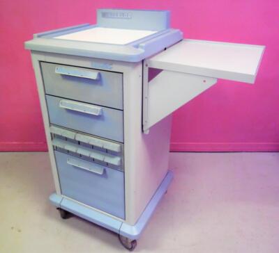 WaterLoo Trac-Caster 3 Drawer Small Compact Medical Steel Emergency ...