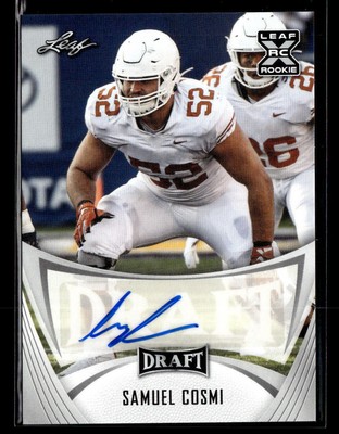 2021 Leaf Draft Autographs #BASC1 Samuel Cosmi | eBay