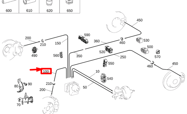 Genuine MERCEDES Brake Pipe Line A2384280000 Fits Various Models for ...