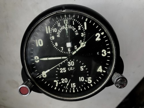 AChS-1M Soviet aircraft military clock USSR MIG chronograph | eBay