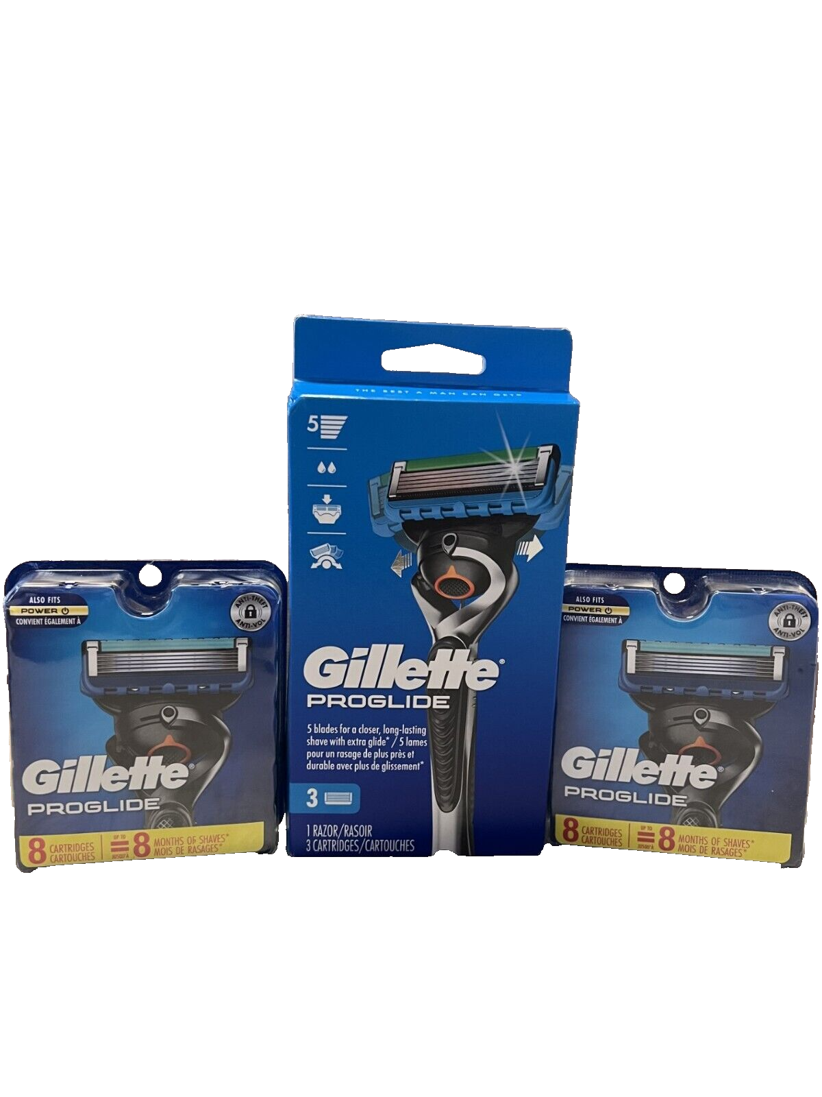 Gillette proglide Cartridges Pack of 19 plus 1 Razor Sealed Pack As ...