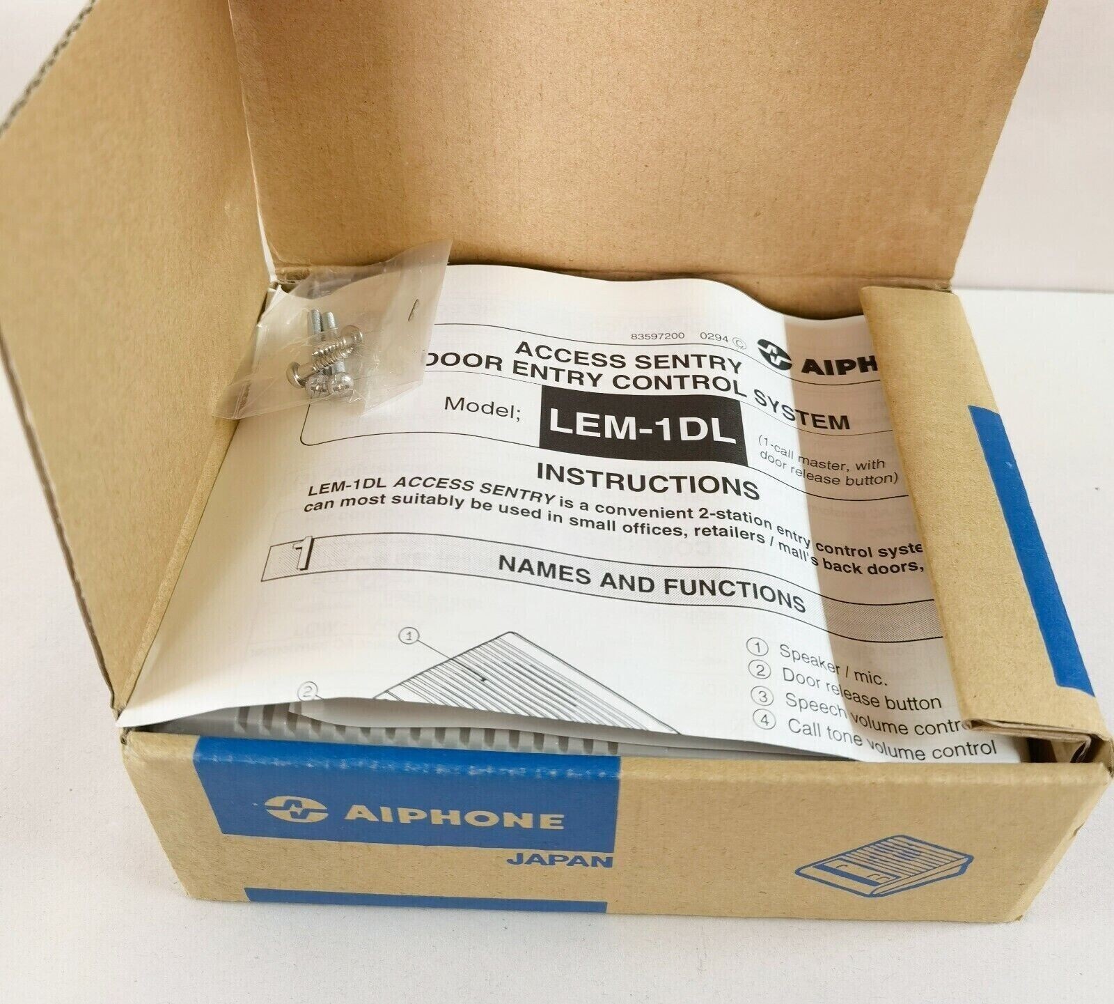 AIPHONE LEM-1DL Audio Intercom Master Station - New in Box | eBay