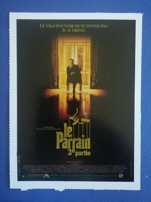 FICHE CINÉMA Première FILM - LE PARRAIN 3EME PARTIE - 1990 AL PACINO | eBay