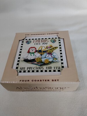 ABSORBASTONE COASTERS Friends Like You 4 coaster Set Raggedy Ann | eBay