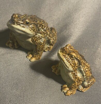 PAIR Vintage Stoneware Ceramic Toad Frogs Made in Japan | eBay