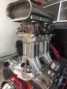 Fits Edelbrock 7110 Tunnel Ram Aluminum Performance Spacer Gasser Riser ...