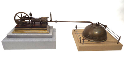 Ornate Antique Two Cylinder Model Steam Engine with Very Nice Floral ...