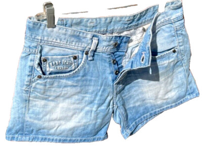 Button fly 90 Y2k Womens Light Blue Denim Jean Shorts Low Rise W26-28 ...