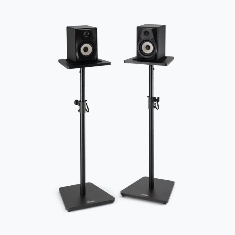 On-Stage SMS7500B Adjustable Wood Studio Monitor Stands in Black ...