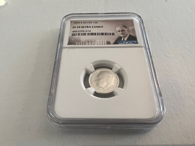 1994-S SILVER ROOSEVELT DIME NGC PF70 ULTRA CAMEO "PORTRAIT LABEL" TOP ...