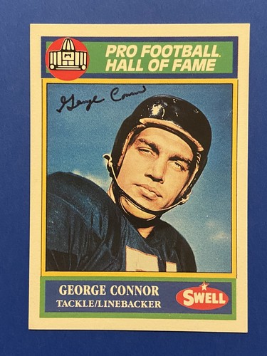 GEORGE CONNOR (Dec) HOF Signed 1990 Swell Greats Bears Notre Dame ...