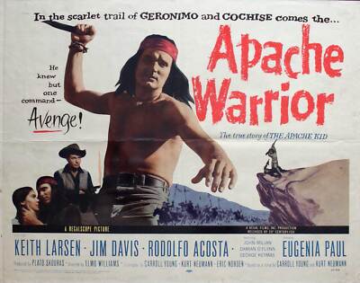 Apache Warrior, 1957, Keith Larsen, Original Half Sheet, (22x28) | eBay