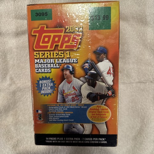 2002 Topps Series 1 Baseball Hobby Box Factory Sealed 14 Packs Plus 1 ...
