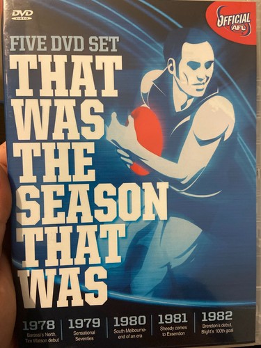 That Was The Season That Was : 1978-1982 region 4 DVD (5 discs) AFL ...