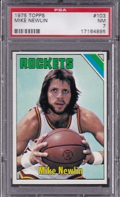 1975 Topps NBA #103 MIKE NEWLIN PSA 7 NM Houston ROCKETS / UTAH | eBay UK
