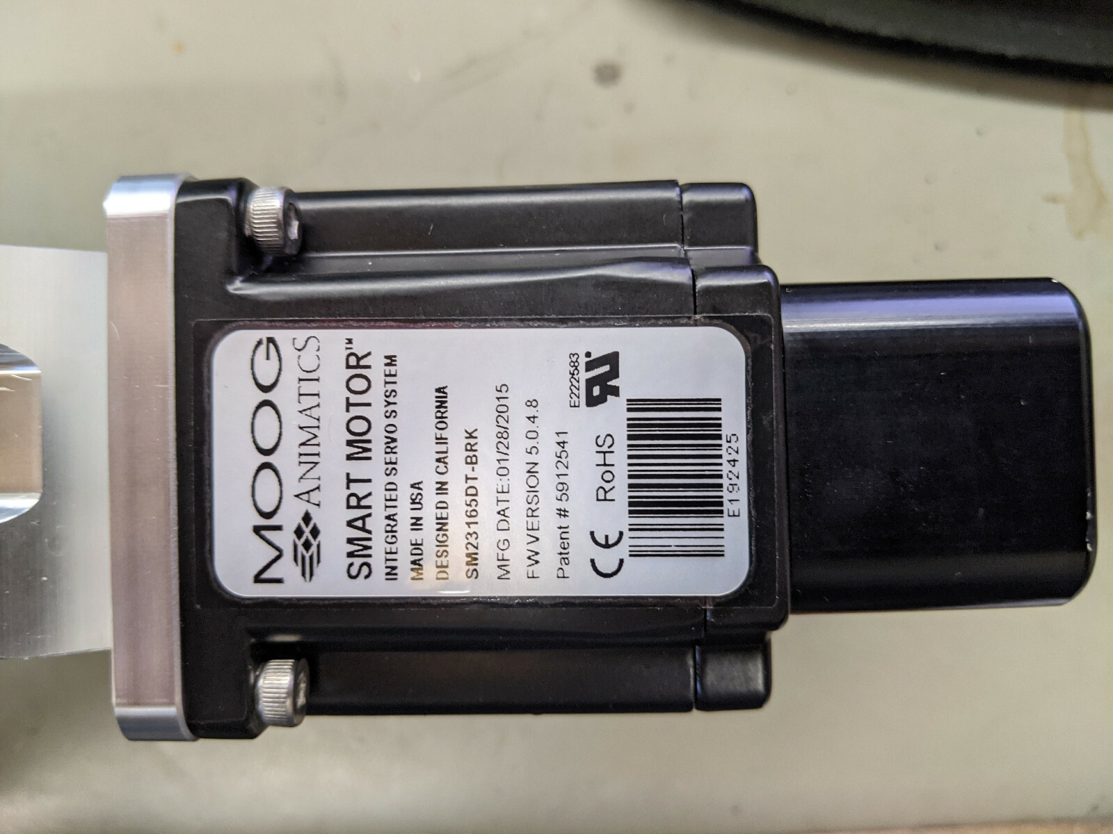 Moog Animatics SM23165DT SmartMotor with linear servo system l1-0500 ...