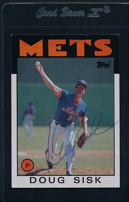 1986 Topps #144 Doug Sisk Mets Signed Auto *41518 | eBay