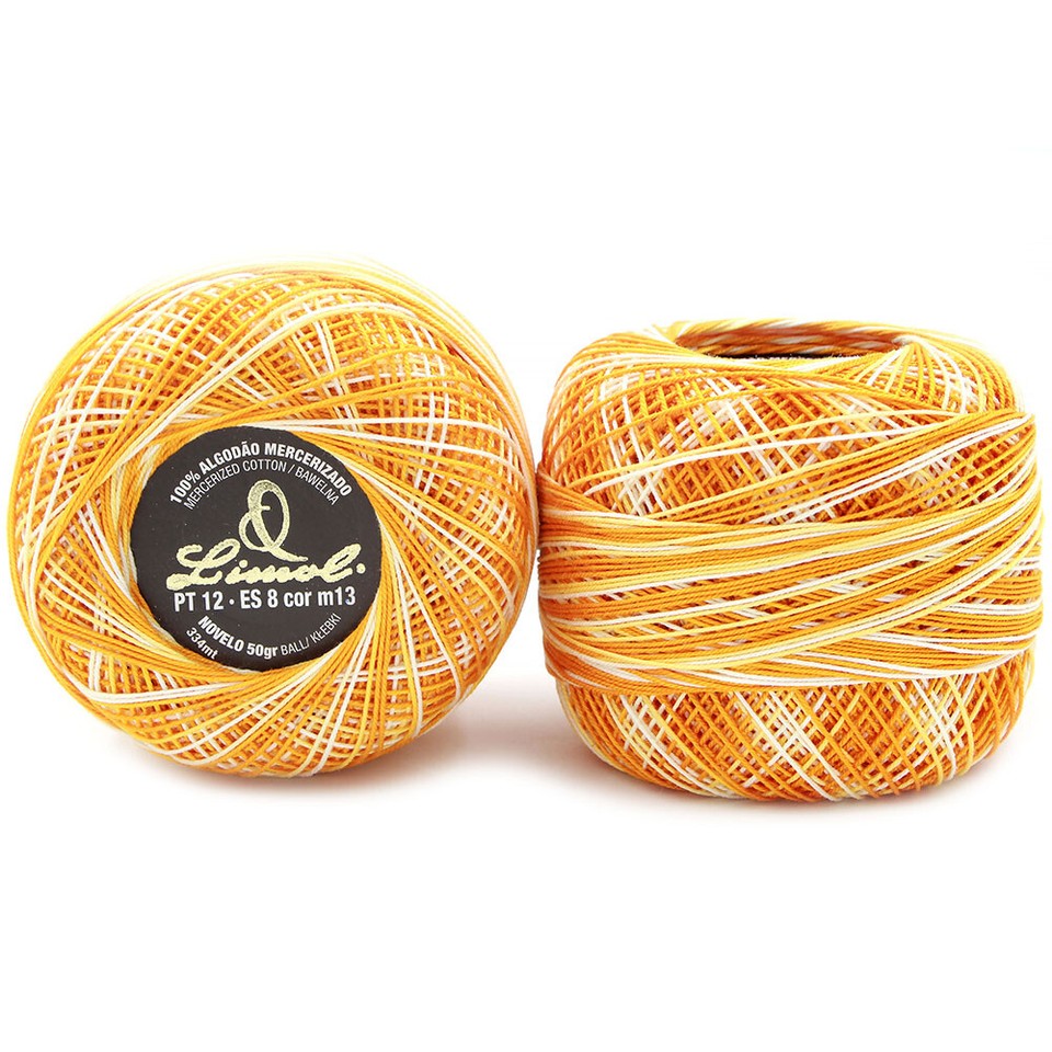 Limol Size 12 Multicolor 50 Grs 100% Mercerized Crochet Thread Cotton ...