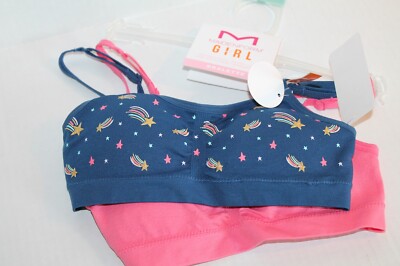 Madenform Girl Bralette 2-Pack Seamless Bras Size Small 6/6X Stars ...