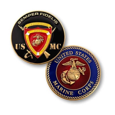 MARINE CORPS TBS BASIC SCHOOL OFFICERS 1.75" CHALLENGE COIN | eBay