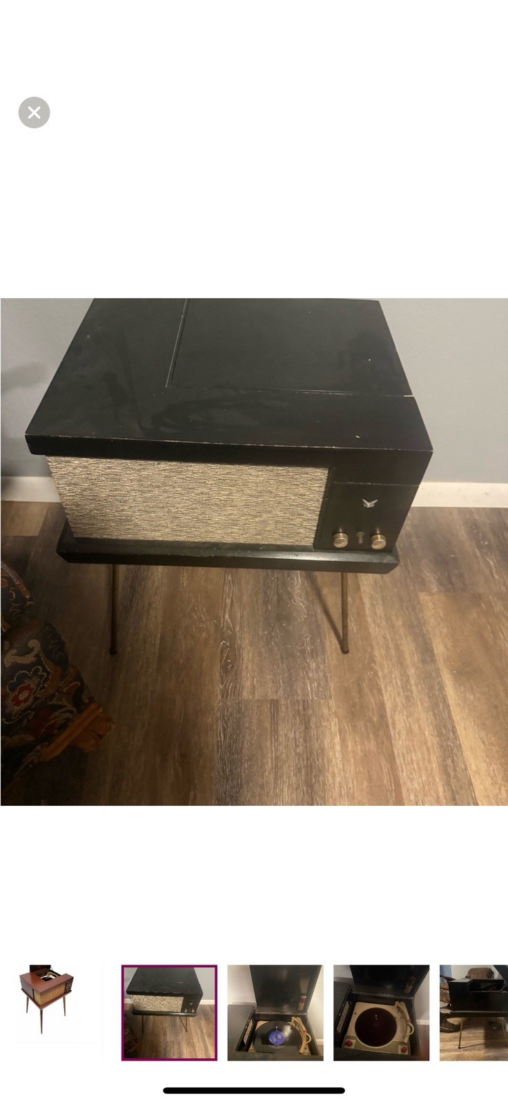 Vtg Voice of Music VM Tube Record Player 50s Console Mid Century Modern ...