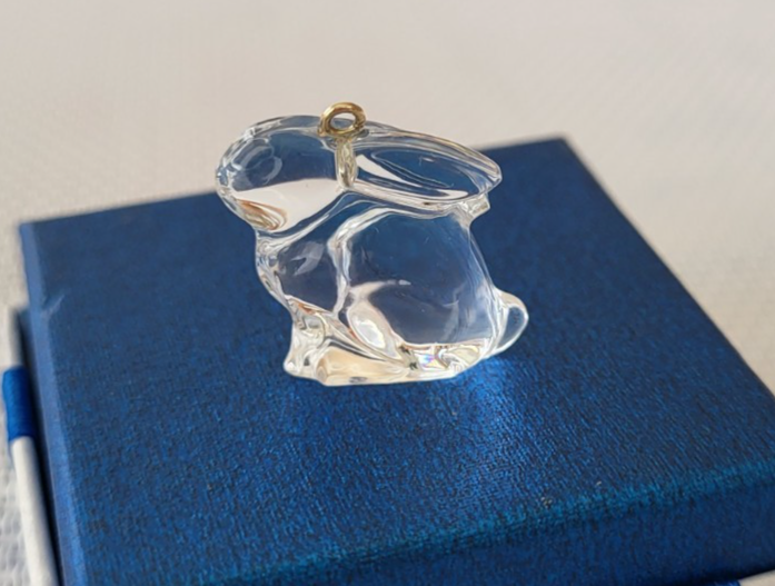 Vintage Crystal Glass Bunny Rabbit Pendant Charm Clear | eBay UK